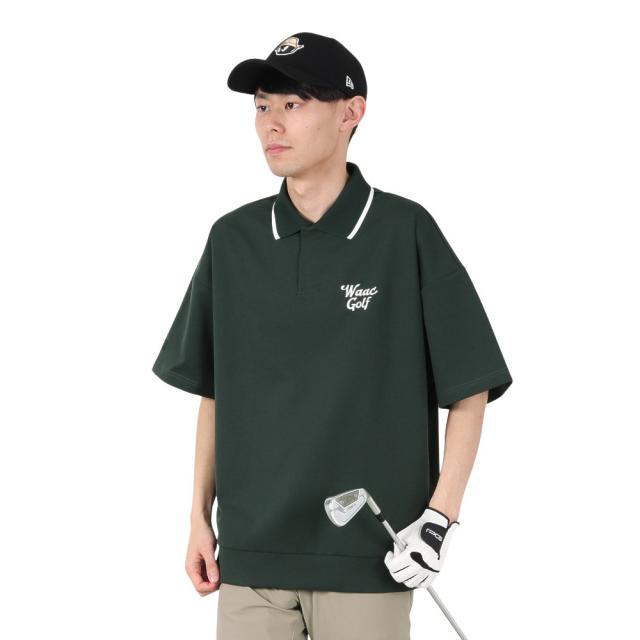 ワック(WAAC)ゴルフウェア ライトストレッチポンチ 半袖ポロシャツ 072252011-0064(Men’s)