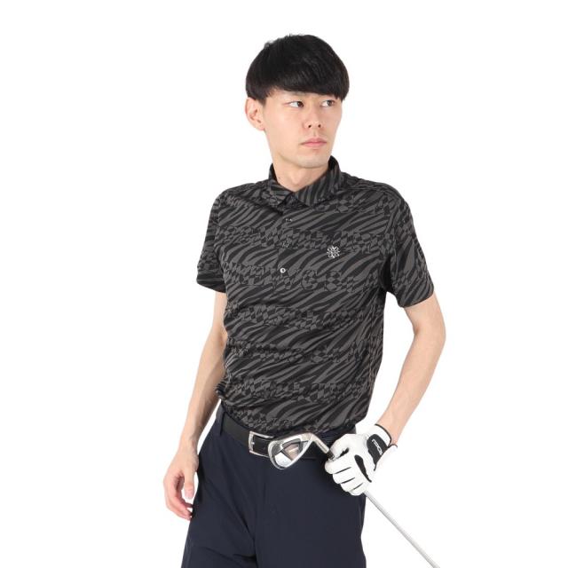 セントアンドリュース(ST.ANDREWS)ゴルフウェア オプアートジャガード 半袖シャツ 042-3160305-020(M…