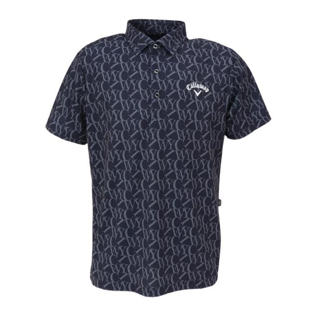 キャロウェイ(CALLAWAY)ゴルフウェア 吸汗速乾 ロゴプリント 鹿の子 半袖 ポロシャツ C25234103-1120(…