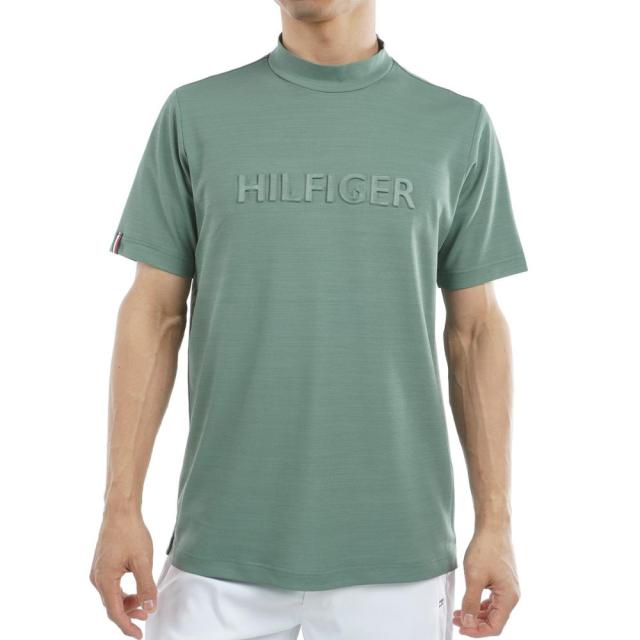 トミー ヒルフィガー ゴルフ(  GOLF)ゴルフウェア 吸水速乾 エンボスロゴ 半袖モックネックシ…