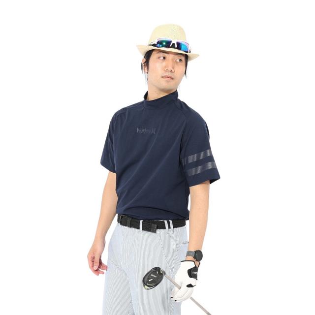 ハーレー(HURLEY)ゴルフウェア 吸汗速乾 ファントム アイコン ブロックパーティー 半袖 モックネック MGPS2511…