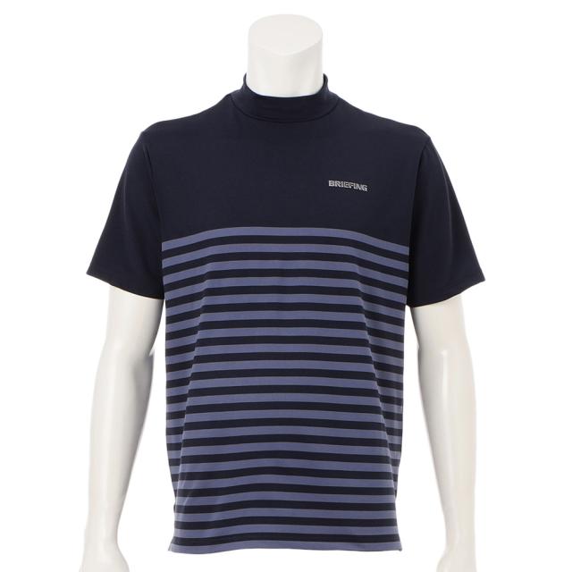 ブリーフィング(BRIEFING)ゴルフウェア 吸水速乾 SHADOW STRIPE 半袖 ハイネックシャツ BRG251M5…