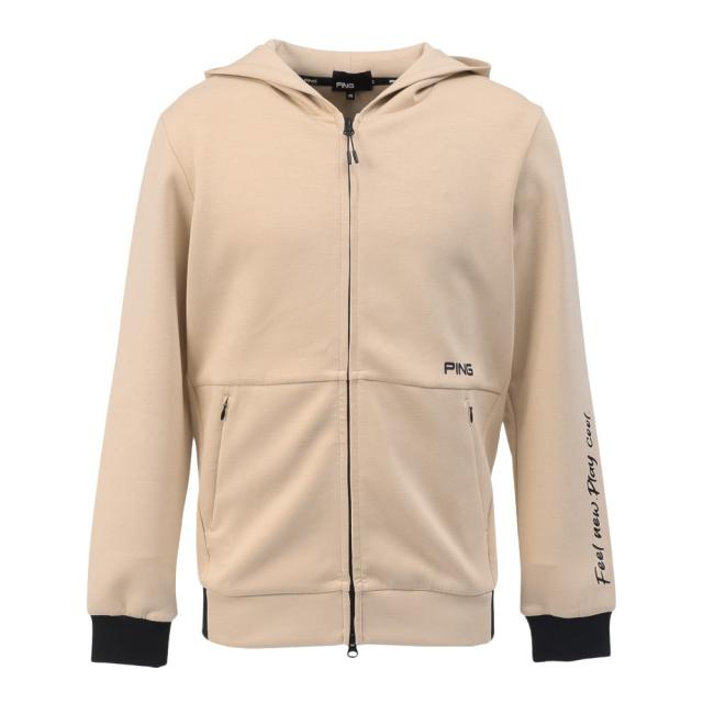 ピン(PING)ゴルフウェア 長袖パーカー ダンボールニットスウェットフーディ 621-4262803-040(Men’s)