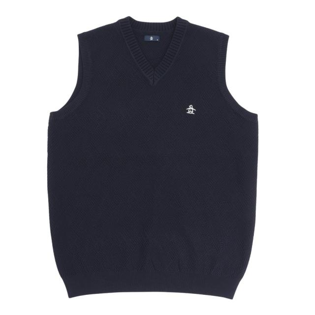 マンシング(MUNSING)ゴルフウェア Vネックニットベスト MG5FVE80M NV00(Men’s)
