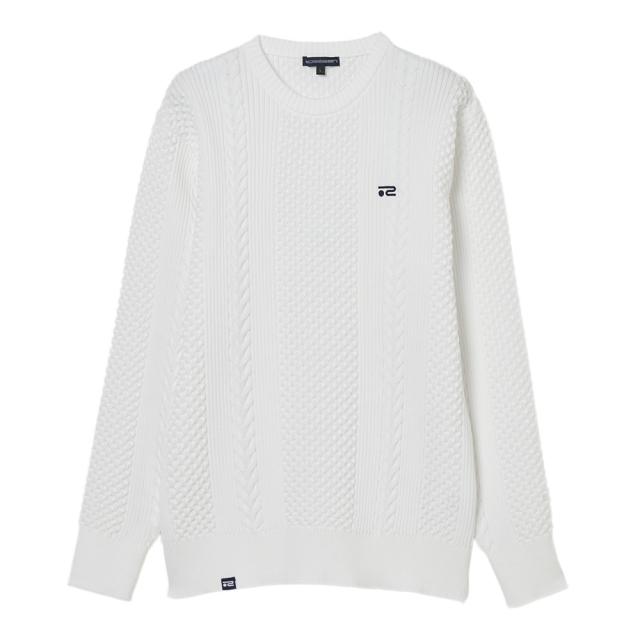 ROSASEN(ROSASEN)ゴルフウェア ケーブル編み 長袖 クルーネックニット 044-14811-25AW-005(M…