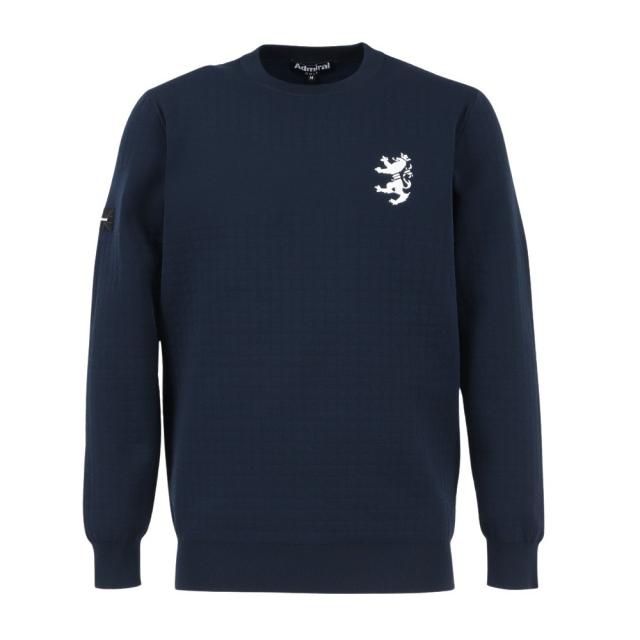 アドミラル ゴルフ(Admiral GOLF)ゴルフウェア リップジャガード クルーネックセーター ADMA553-NVY(M…