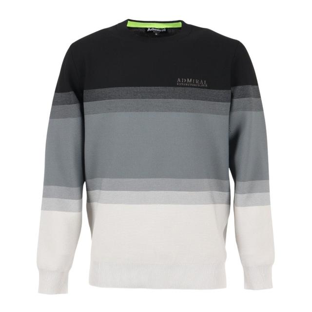 アドミラル ゴルフ(Admiral GOLF)ゴルフウェア グラデーションボーダー クルーネックセーター ADMA556-BL…