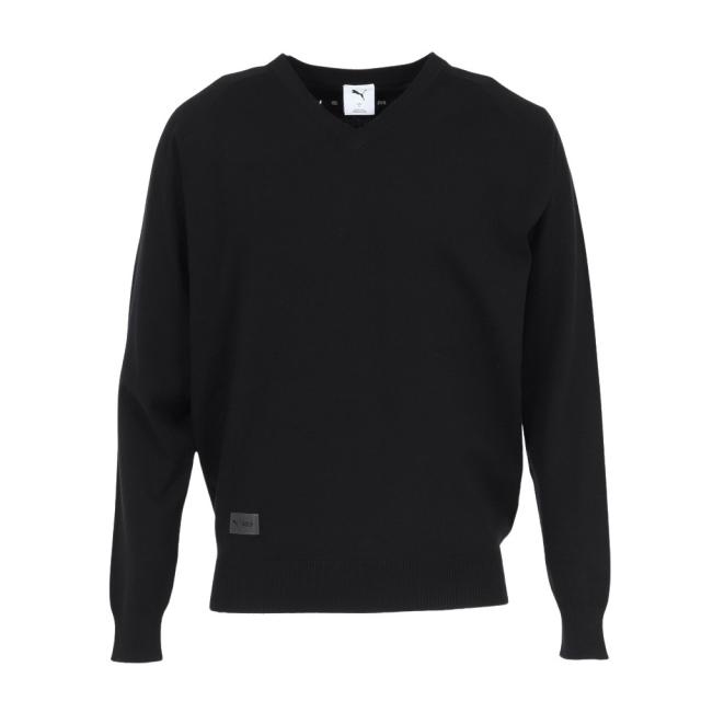 プーマ(PUMA)ゴルフウェア PB Vネック 長袖セーター 635773-01(Men’s)