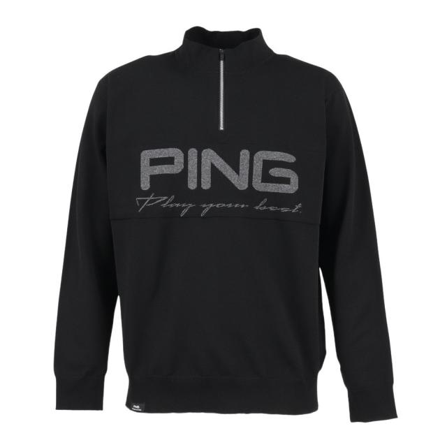 ピン(PING)ゴルフウェア ハーフジップハイネックニット 621-5275900-010(Men’s)