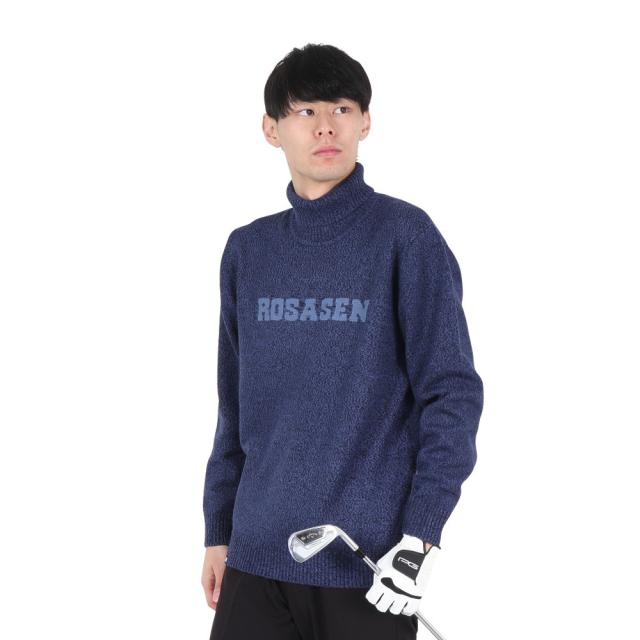 ROSASEN(ROSASEN)ゴルフウェア ミックスツイード インターシャニット 044-12011-098-24AW(Me…