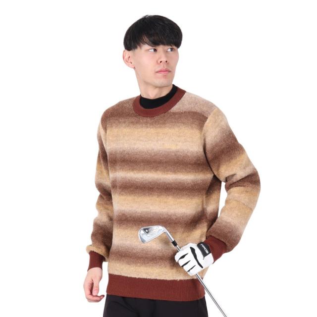 レザレクション(Resurrection)ゴルフウェア 長袖セーター グラデーションブークレニット BD34KNPO05-M …