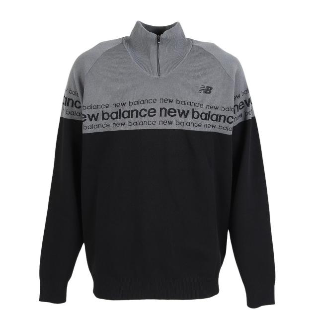 ニューバランス(new balance)ゴルフウェア 長袖 ハーフジップ スタンド ニット プルオーバー 012-527000…