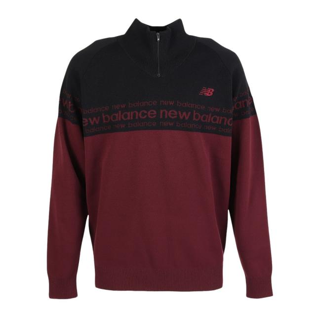 ニューバランス(new balance)ゴルフウェア 長袖 ハーフジップ スタンド ニット プルオーバー 012-527000…