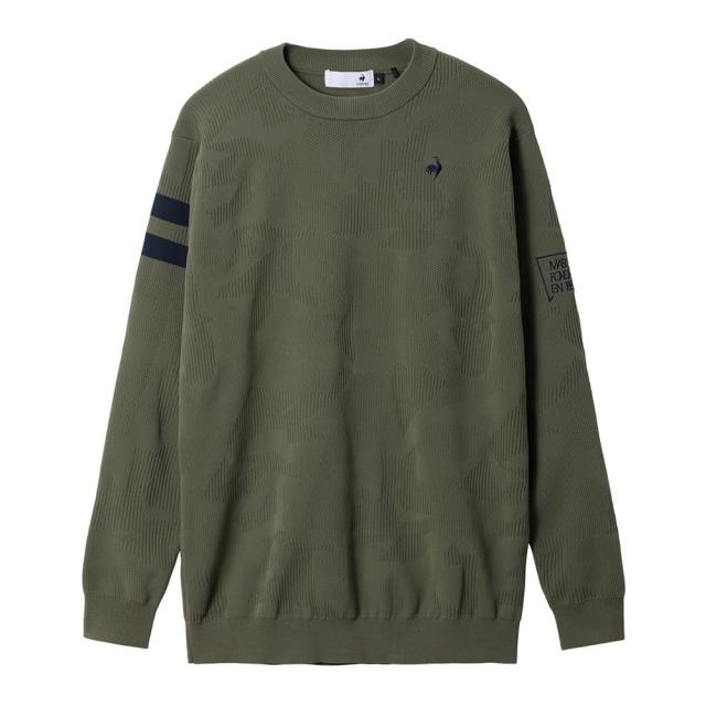 ルコックスポルティフ(lecoqsportif)ゴルフウェア モザイク柄 ジャガード 長袖セーター LG5FST00M KH0…
