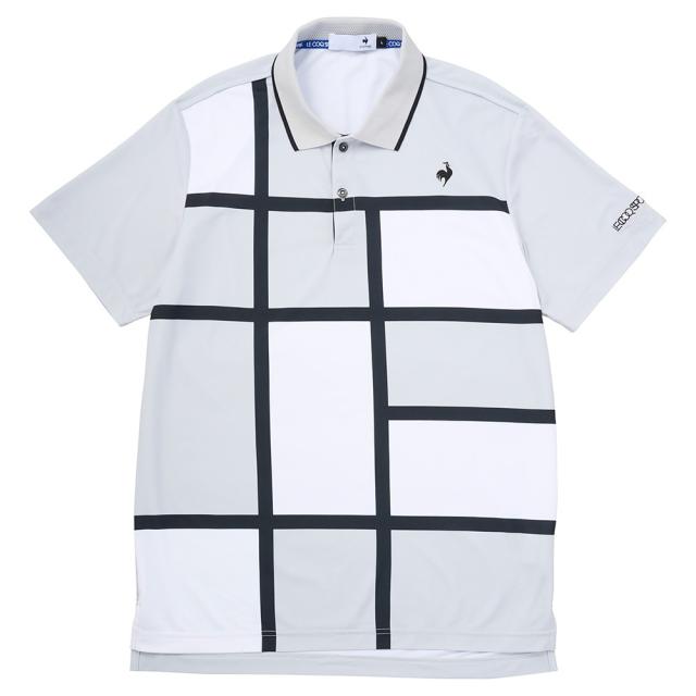 ルコックスポルティフ(lecoqsportif)ゴルフウェア カラーブロック大柄半袖シャツ LG5SHS02M GY00(Me…