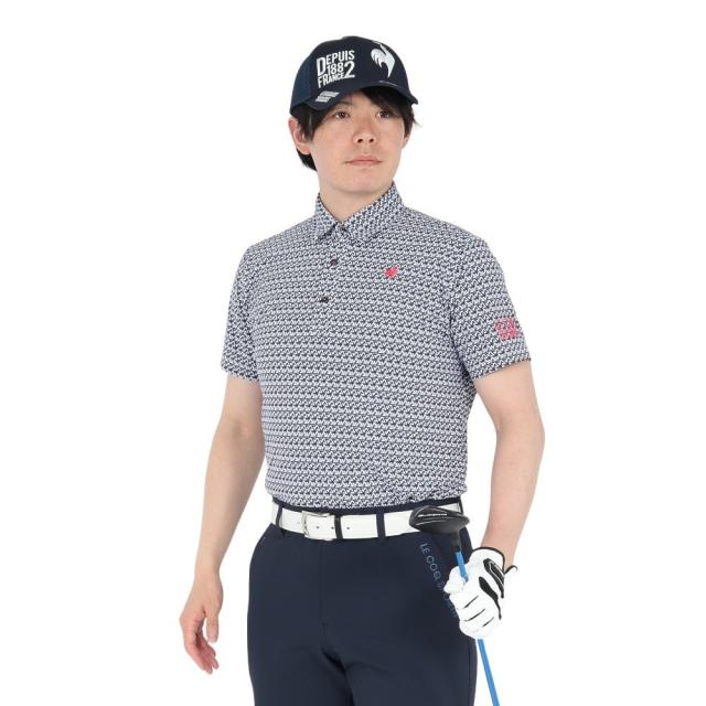 ルコックスポルティフ(lecoqsportif)ゴルフウェア ストレッチ トライアングル 小柄半袖シャツ LG5SHS06M …