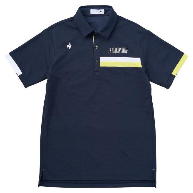 ルコックスポルティフ(lecoqsportif)ゴルフウェア メッシュ 小柄ジャガード 半袖ポロシャツ LG5SHS08M N…