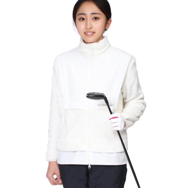 ROSASEN(ROSASEN)ゴルフウェア アウター 防風 裏起毛 A-Line ストレッチフリースブルゾン 048-520…