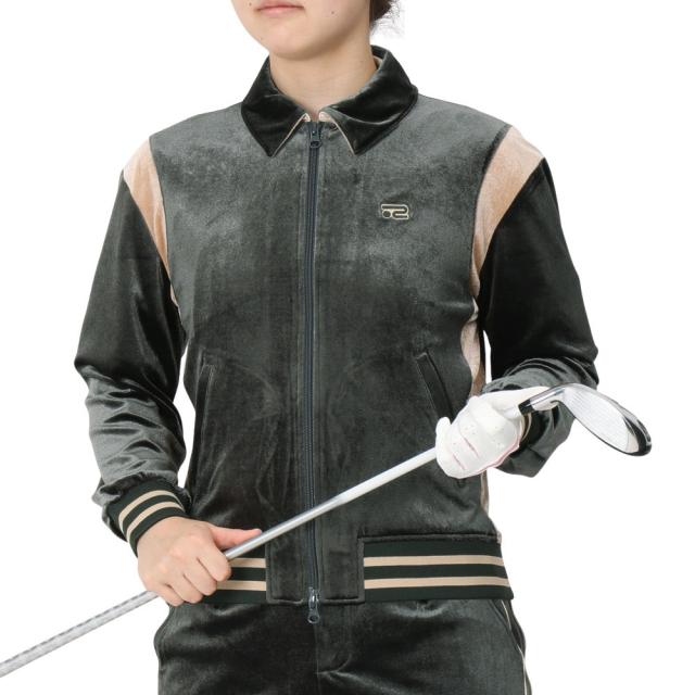 ROSASEN(ROSASEN)ゴルフウェア アウター UVカット A-Line ベロアトラックジャケット 048-52911…