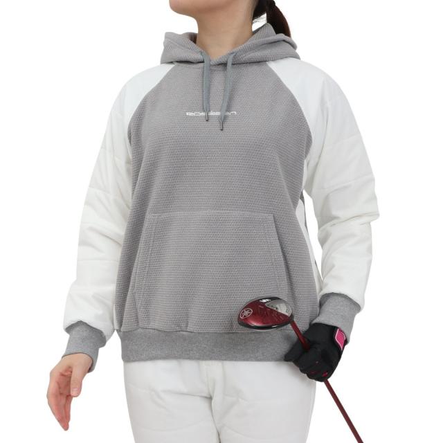 ROSASEN(ROSASEN)ゴルフウェア 変形カノコ裏起毛 タフタパーカー 045-52112-013-24AW(Lady…