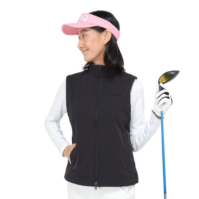 ピン(PING)ゴルフウェア アウター 24FW 吸水速乾 撥水ベスト 622-4258800-010(Lady’s)