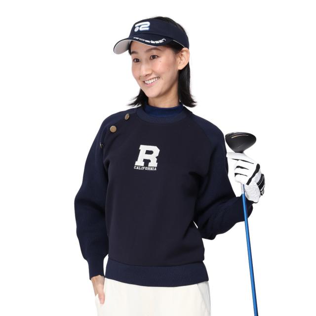 ROSASEN(ROSASEN)ゴルフウェア 軽量 A-Line Rグラフィックラグラン 長袖プルオーバー 048-32911…