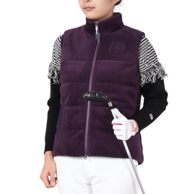 ROSASEN(ROSASEN)ゴルフウェア アウター 防風 パイル 起毛 中綿 ベスト 045-42071-083-24AW…