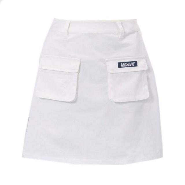アルチビオ(archivio)ゴルフウェア バックロゴプリーツ撥水スカート A456418-090(Lady’s)