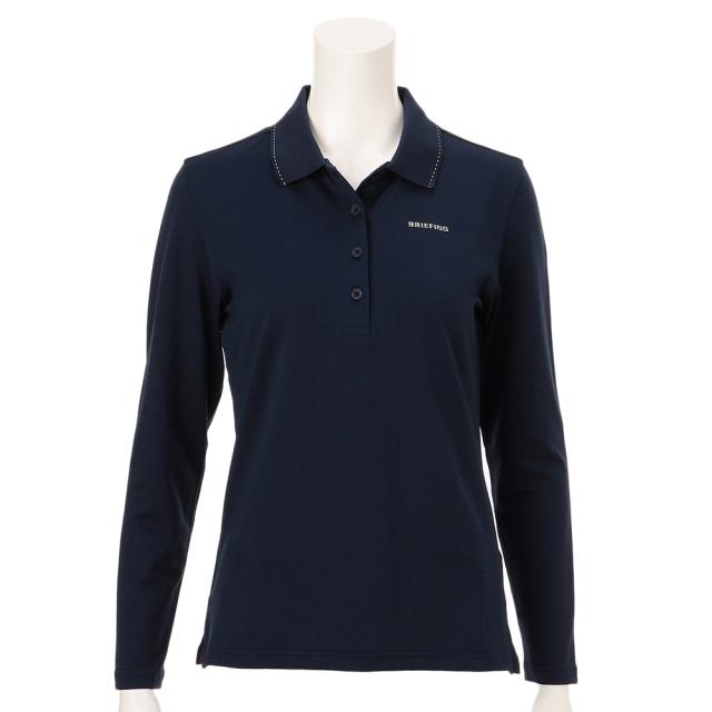 ブリーフィング(BRIEFING)ゴルフウェア ベーシック長袖ポロシャツ BBG223W07-076(Lady’s)