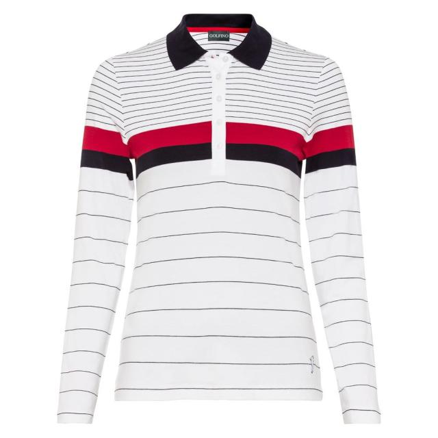 ゴルフィーノ(GOLFINO)ゴルフウェア 長袖ポロシャツ 5431026-100(Lady’s)
