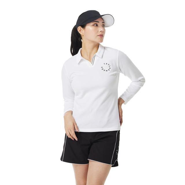 テーラーメイド(TAYLORMADE)ゴルフウェア 吸水速乾 サークルロゴ長袖ポロ M20386-TL536(Lady’s)