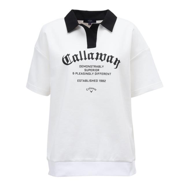 キャロウェイ(CALLAWAY)ゴルフウェア 半袖 スウェット ポロシャツ C25217201-1030(Lady’s)
