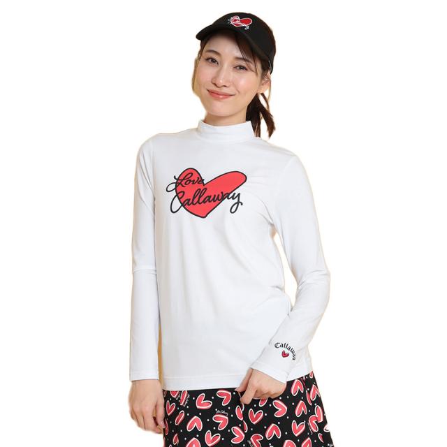 キャロウェイ(CALLAWAY)ゴルフウェア ラブキャロウェイ 長袖 モックネックシャツ C25133220-1030(Lad…