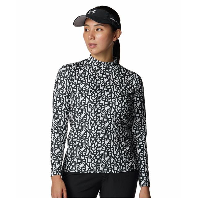 アンダーアーマー(UNDER ARMOUR)ゴルフウェア 長袖 ライブ アーマーニット プリント ロングスリーブ モックネック…