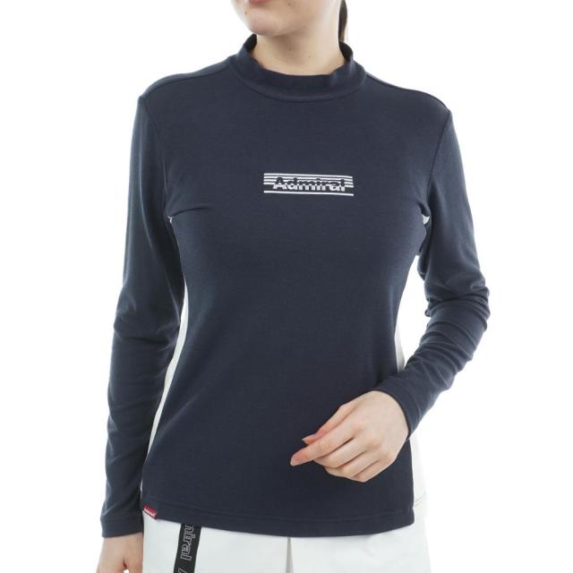 アドミラル ゴルフ(Admiral GOLF)ゴルフウェア 吸湿発熱 スエード起毛 モックネックシャツ ADLA578-NVY…