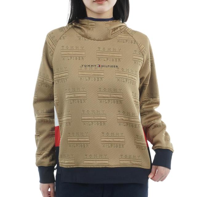 トミーヒルフィガーゴルフ(  GOLF)ゴルフウェア 長袖パーカー キルトジャガード プルオーバー …