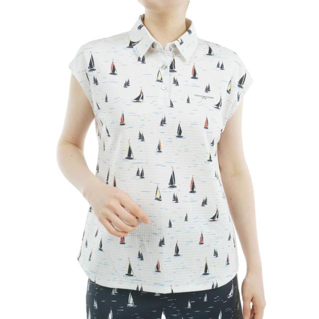 トミーヒルフィガーゴルフ(  GOLF)ゴルフウェア UVカット 半袖 ヨットプリント フレンチスリ…