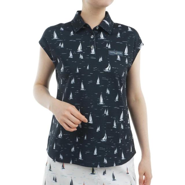 トミー ヒルフィガー ゴルフ(  GOLF)ゴルフウェア UVカット 半袖 ヨットプリント フレンチ…