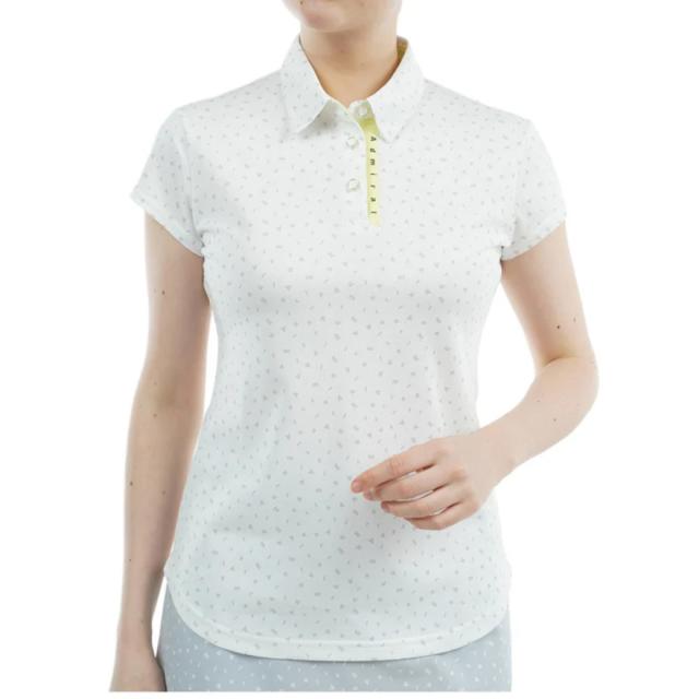 アドミラル ゴルフ(Admiral GOLF)ゴルフウェア ダンシングロゴ キャップスリーブポロシャツ ADLA524-WHT…