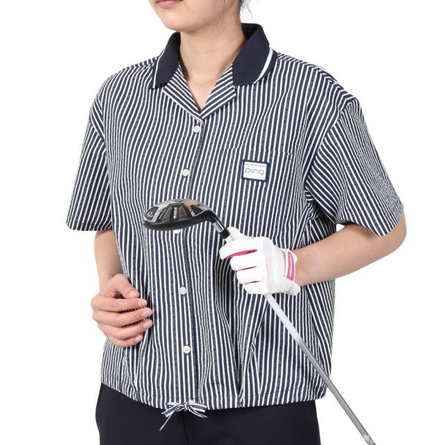 ピン(PING)ゴルフウェア 速乾 シアサッカー 半袖シャツ 622-5111300-120(Lady’s)