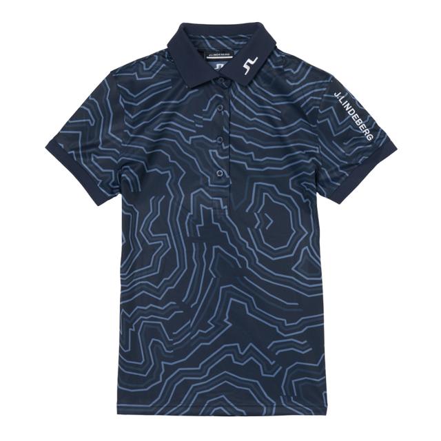 J.LINDEBERG(J.LINDEBERG)ゴルフウェア ツアーテックプリント半袖ポロ 072-24841-25AW-09…