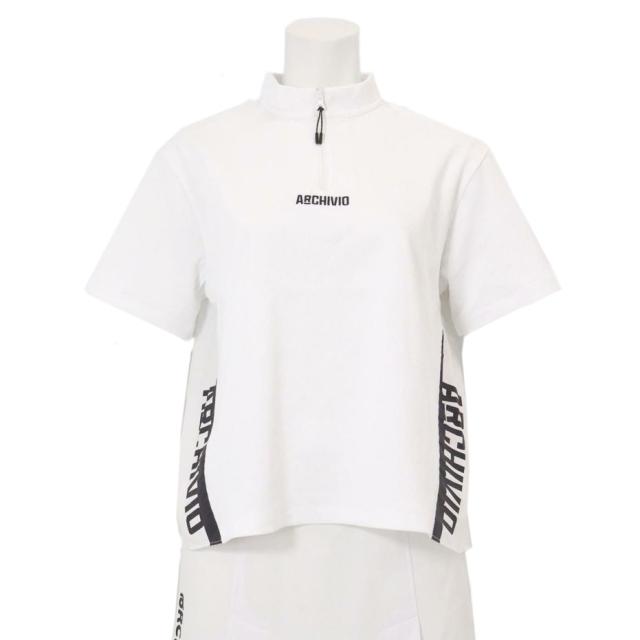 アルチビオ(archivio)ゴルフウェア 半袖 モックネック バックギャザー UV速乾 プルオーバー A459417-090…