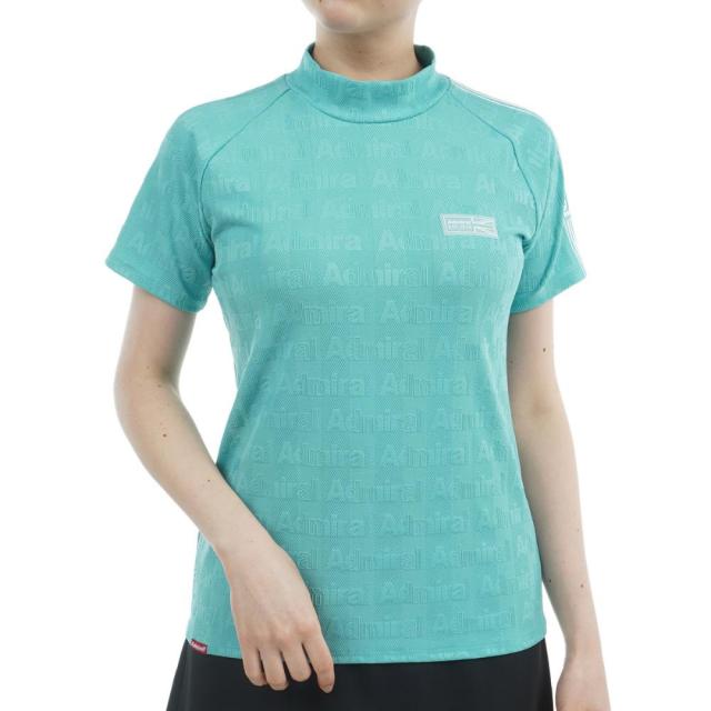 アドミラル ゴルフ(Admiral GOLF)ゴルフウェア 吸水速乾 ストライプジャガード 半袖モックネックシャツ ADLA5…