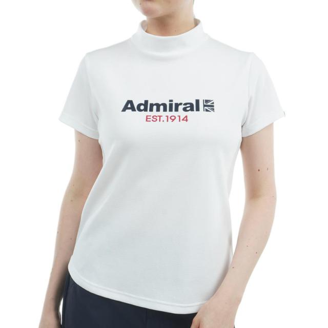 アドミラル ゴルフ(Admiral GOLF)モックネック ゴルフ 半袖 カラタッチ ロゴプリントモックシャツ ADLA518…