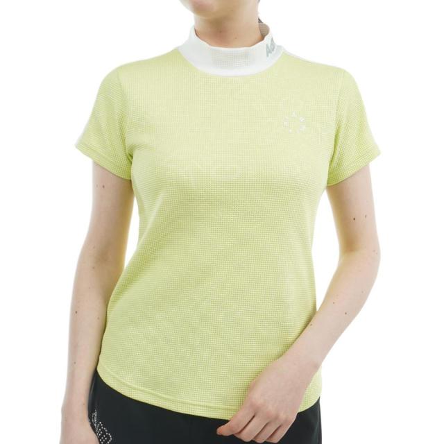 アドミラル ゴルフ(Admiral GOLF)モックネック ゴルフ 半袖 接触冷感 ジオメトリックロゴ モックシャツ ADLA…