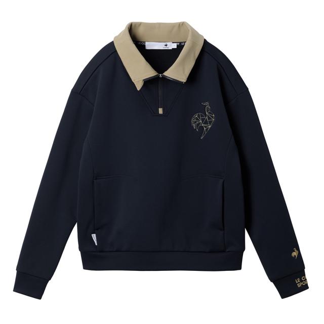 ルコックスポルティフ(lecoqsportif)ゴルフウェア 蓄熱保温 ハーフジップスウェット LG5FSW01L NV00(…