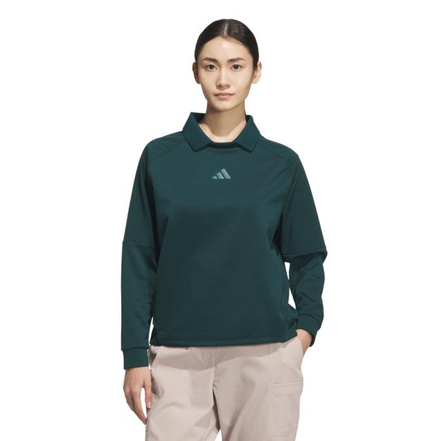 アディダス(adidas)ゴルフウェア 長袖 スウェットシャツ JWJ87-JM9610 DGRN(Lady’s)
