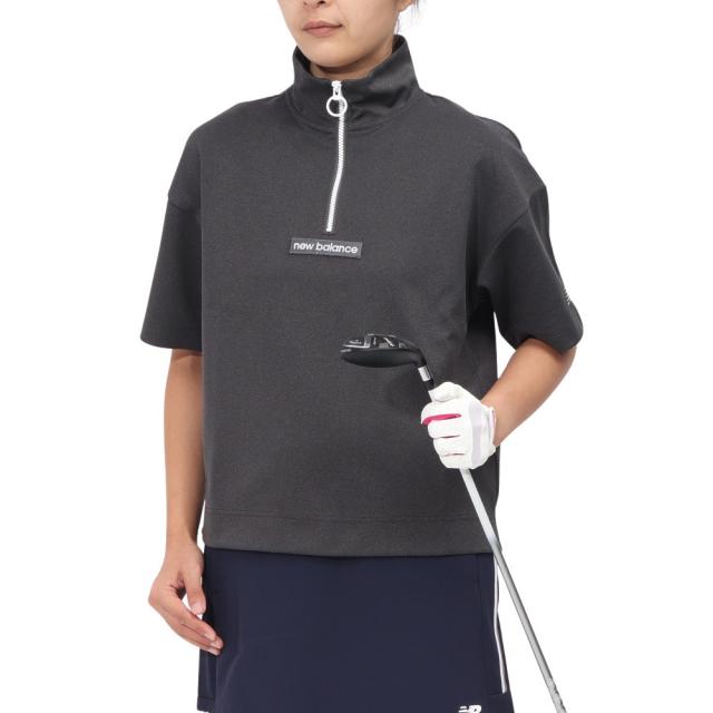 ニューバランス(new balance)ゴルフウェア 半袖 スウェット ハーフジップ プルオーバー 012-4262506-0…