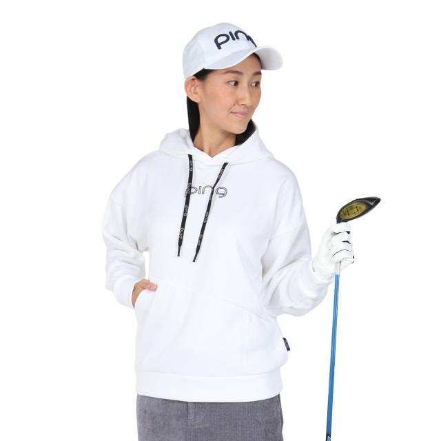 ピン(PING)ゴルフウェア 長袖パーカー アシンメトリーポケット カルイシフーディー 622-5262800-030(Lad…