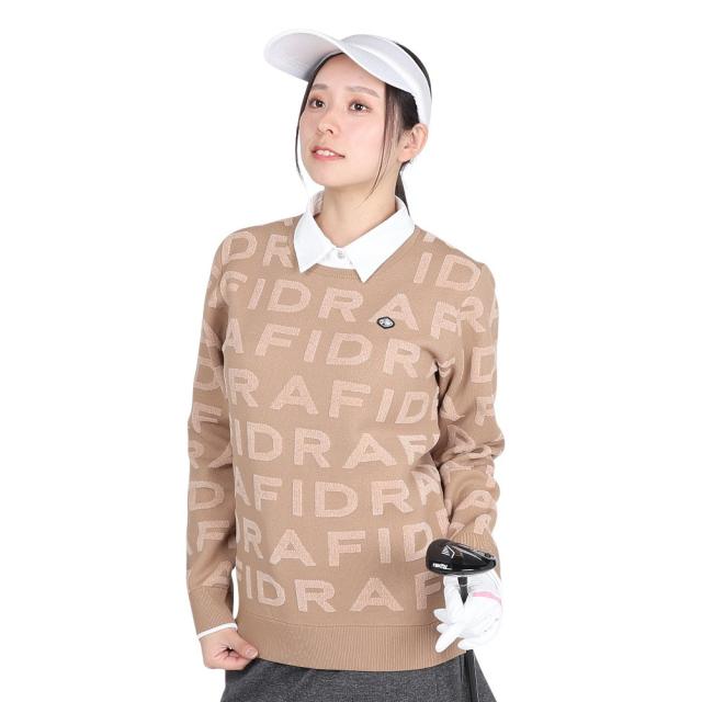 フィドラ(FIDRA)ゴルフウェア 保温 ジャカードロゴニット FD5SUJ09 BEG(Lady’s)